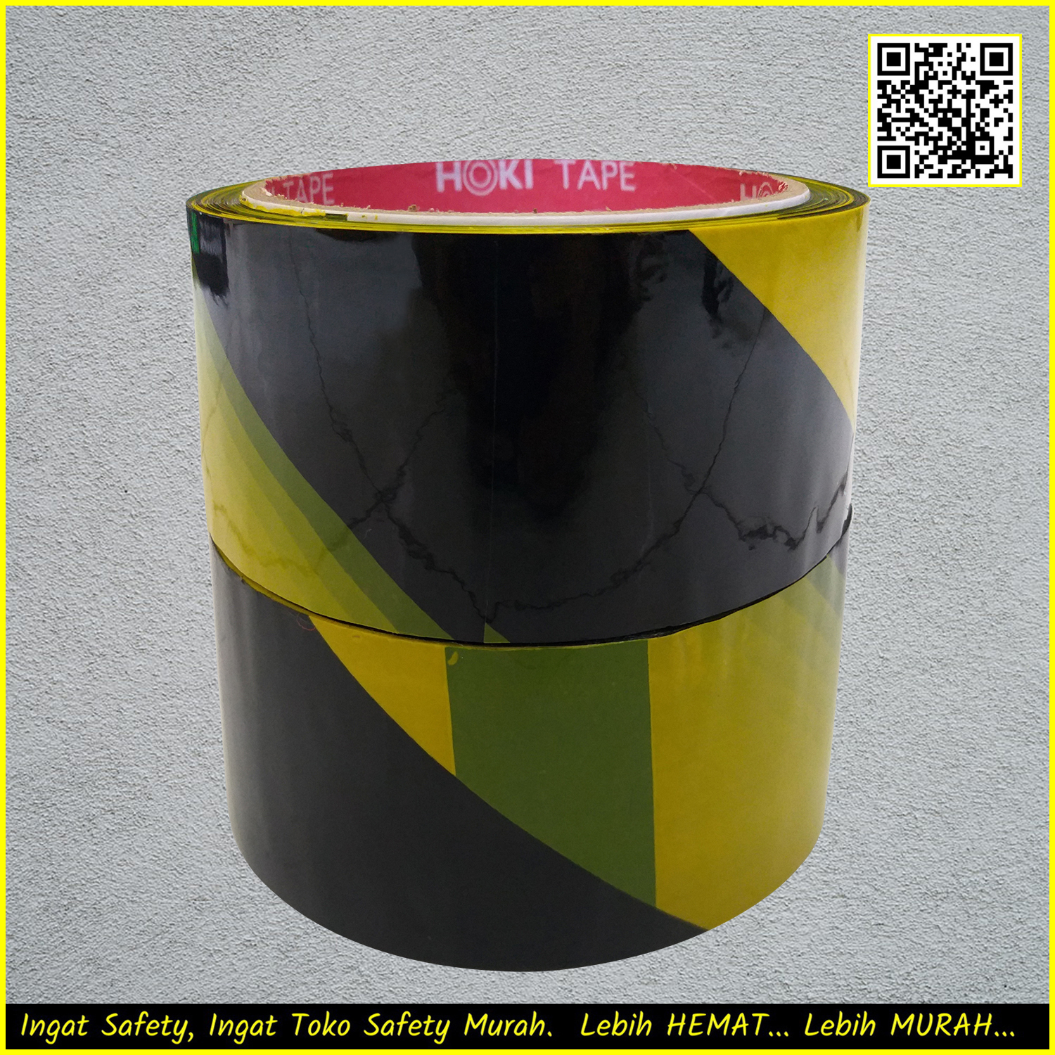 Barricade lem Kuning Hitam / Police line Lakban perekat Safety line ...