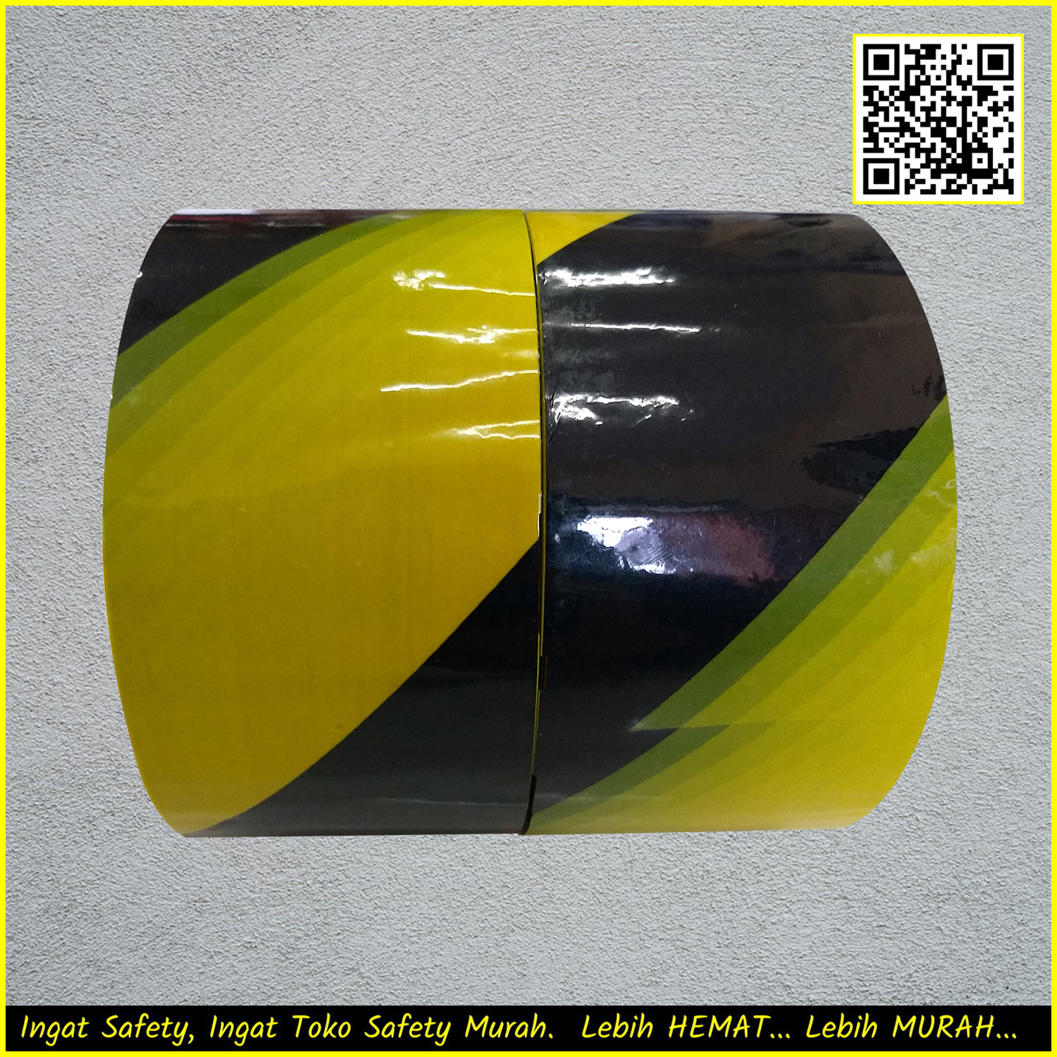 Barricade lem Kuning Hitam / Police line Lakban perekat Safety line ...