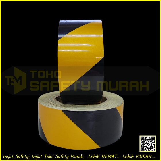 Barricade lem Kuning Hitam / Police line Lakban perekat Safety line ...