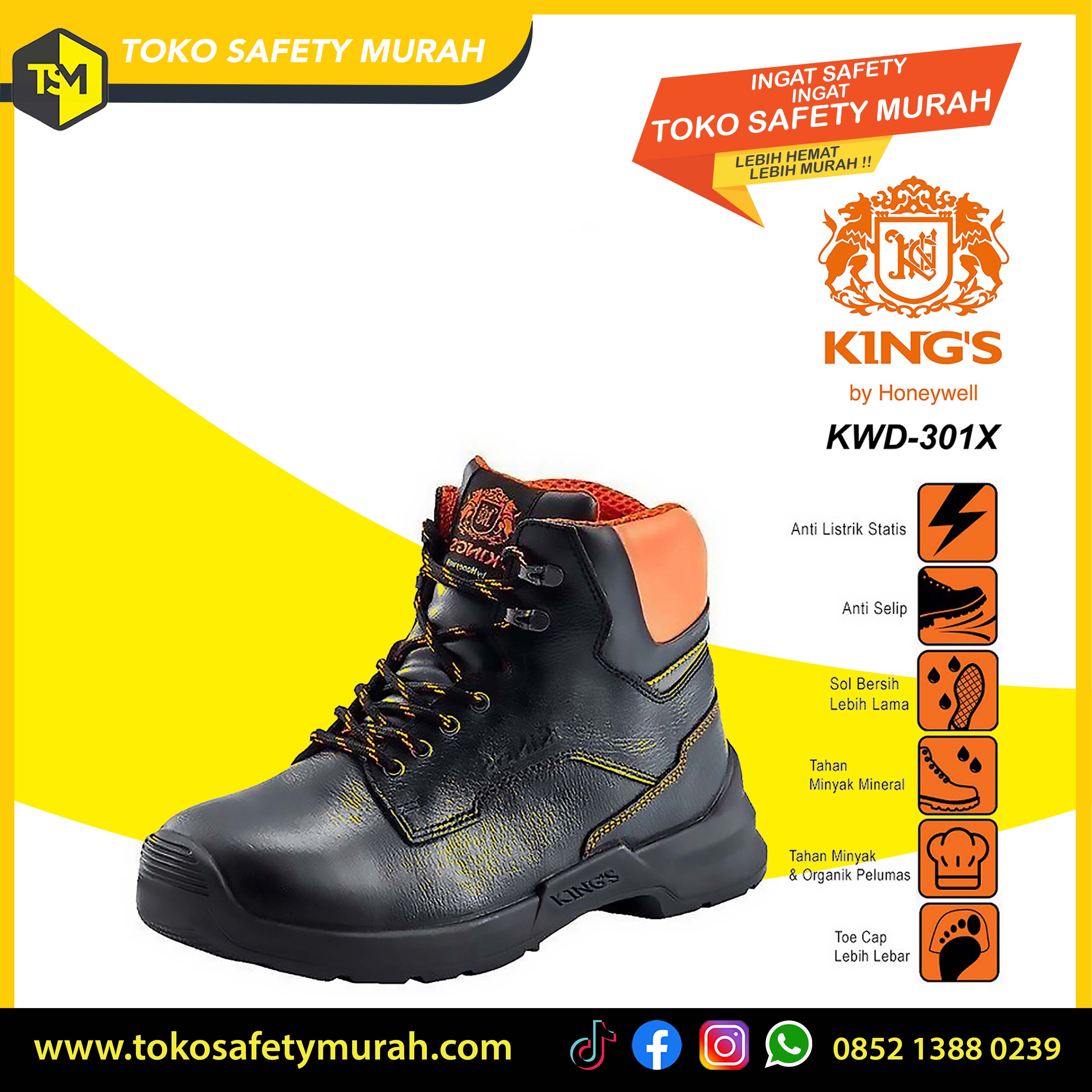 Jual Sepatu Safety Kings by Honeywell KWD 301X Original - Toko Safety Murah