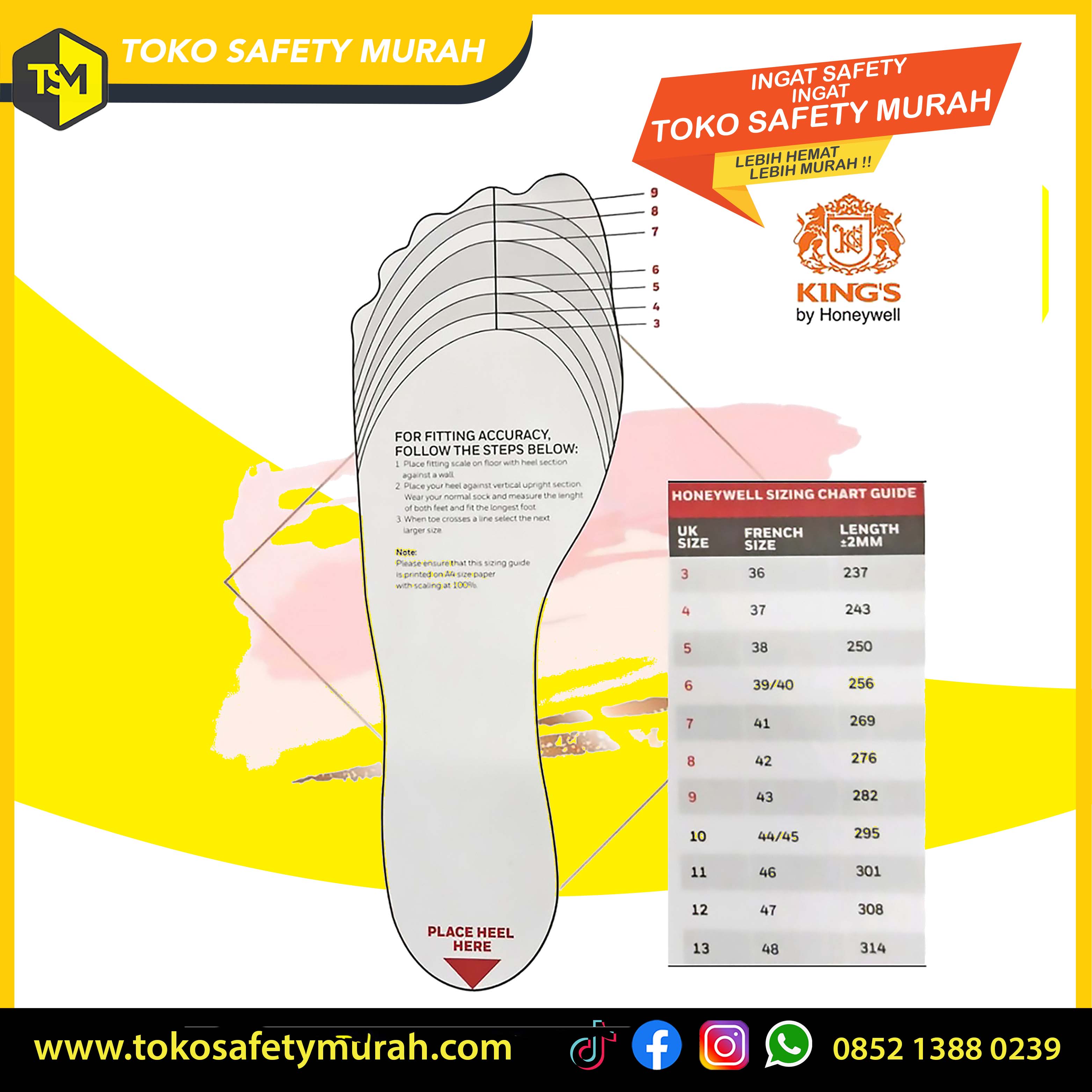 Jual Sepatu Safety Kings by Honeywell KWD 301X Original - Toko Safety Murah