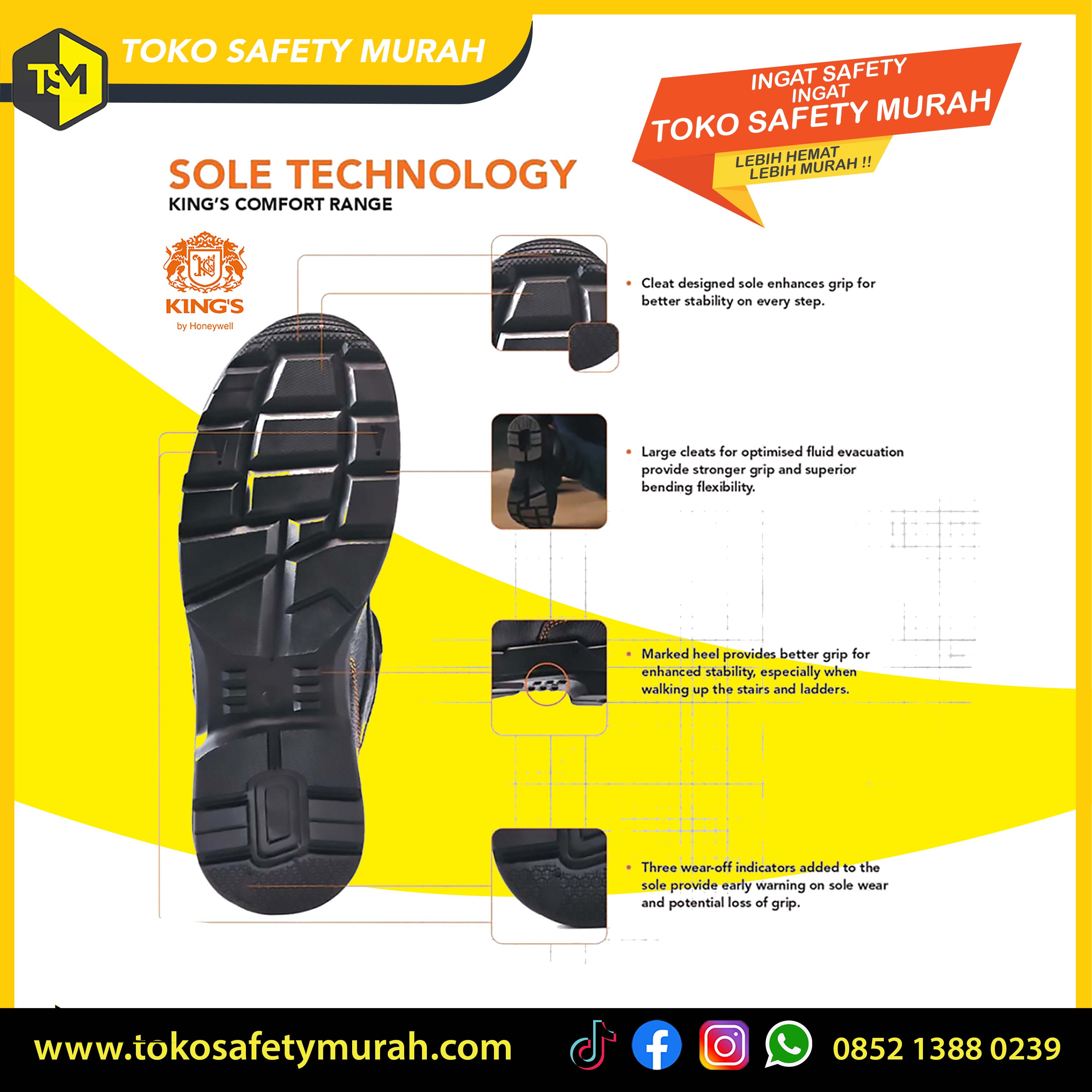 Sepatu Safety Kings by Honeywell KWD 206X King's Original King KWD206X ...