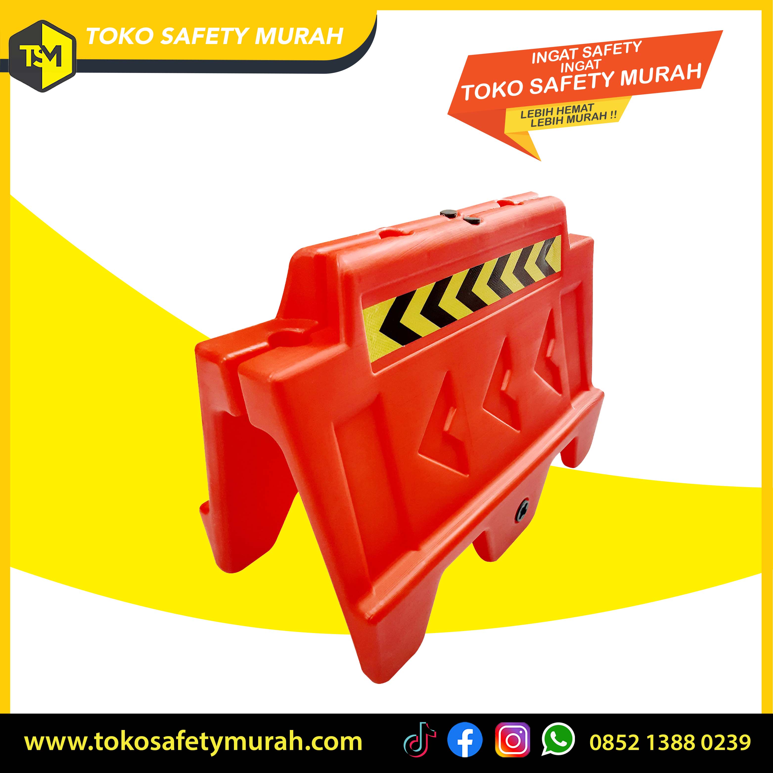 Road Barrier Susun / Water Barrier Pembatas Jalan Murah - Toko Safety Murah