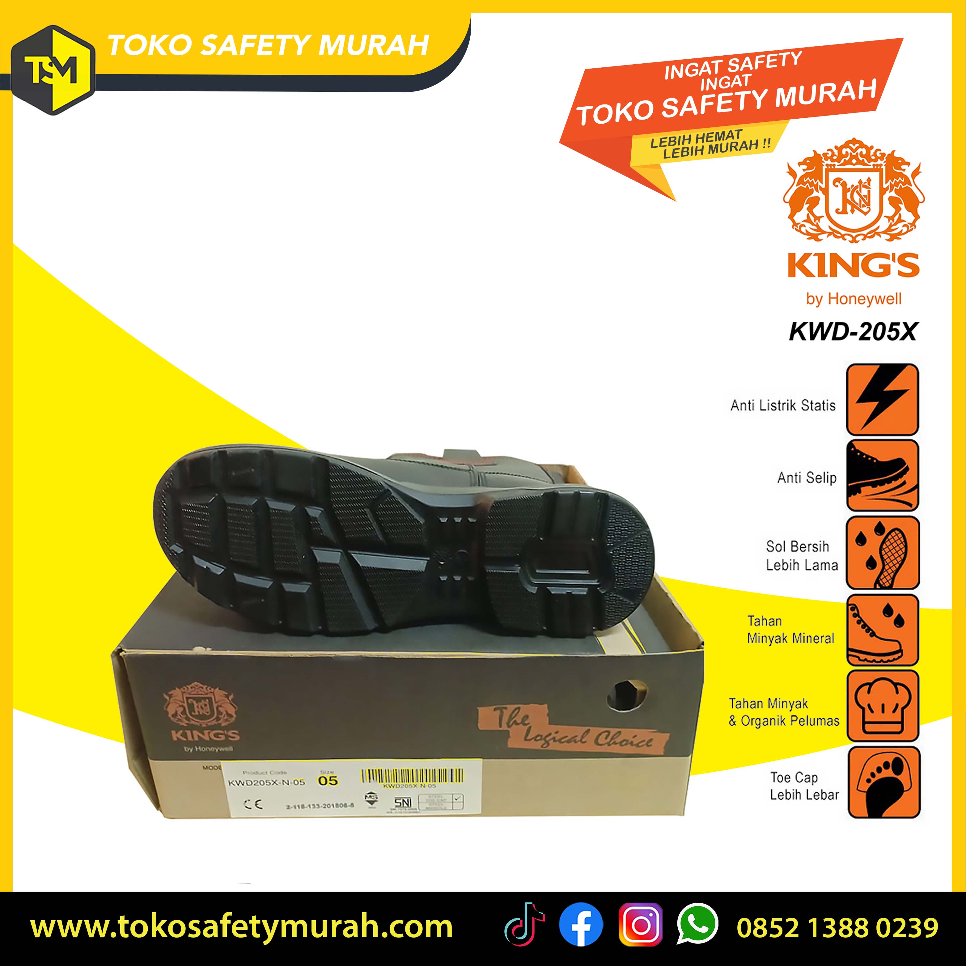 Sepatu Safety Kings by Honeywell KWD 205X King's Original King KWD205X ...