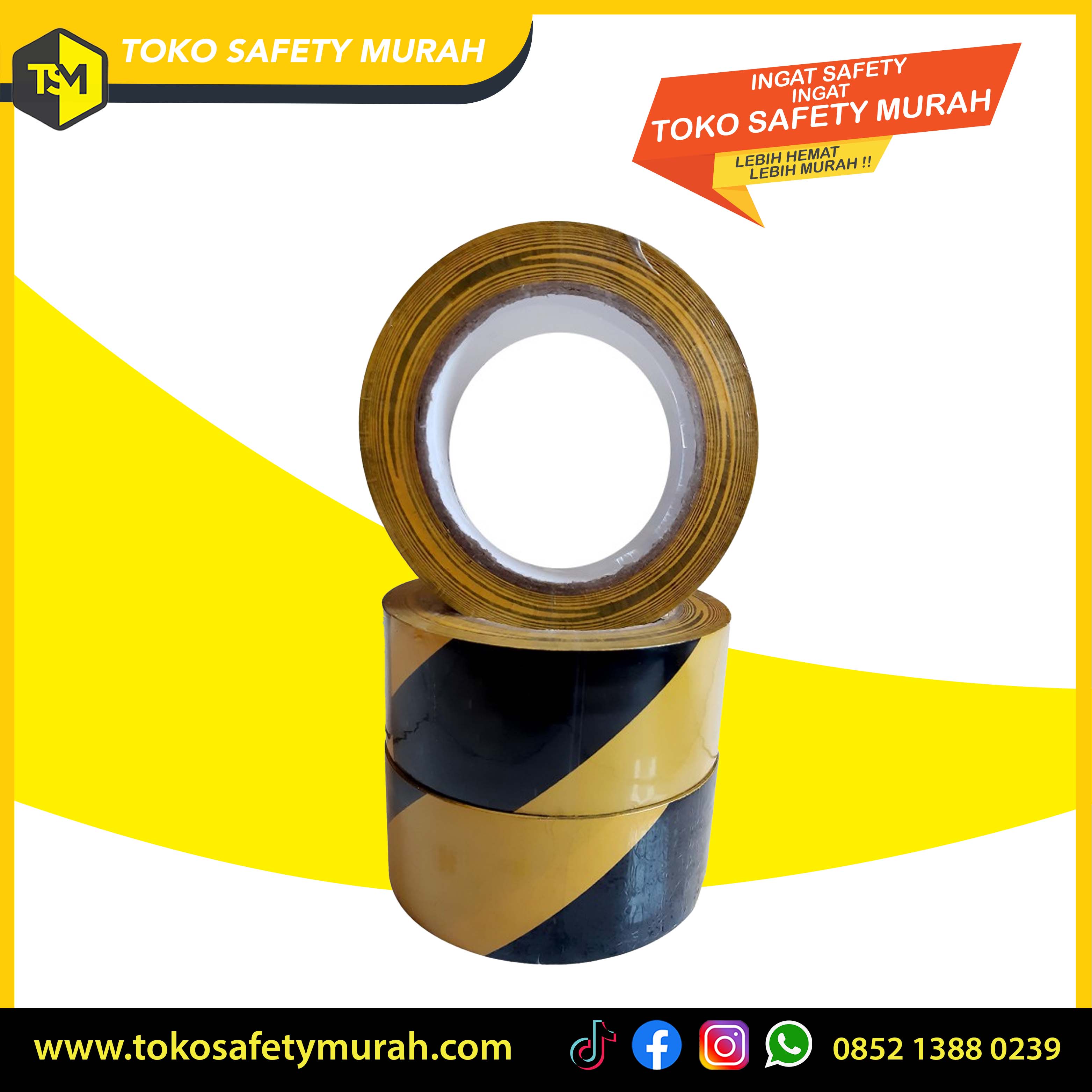 Police Line Lem Barricade PVC Stiker Sign Floor Sticker Tape Lakban ...