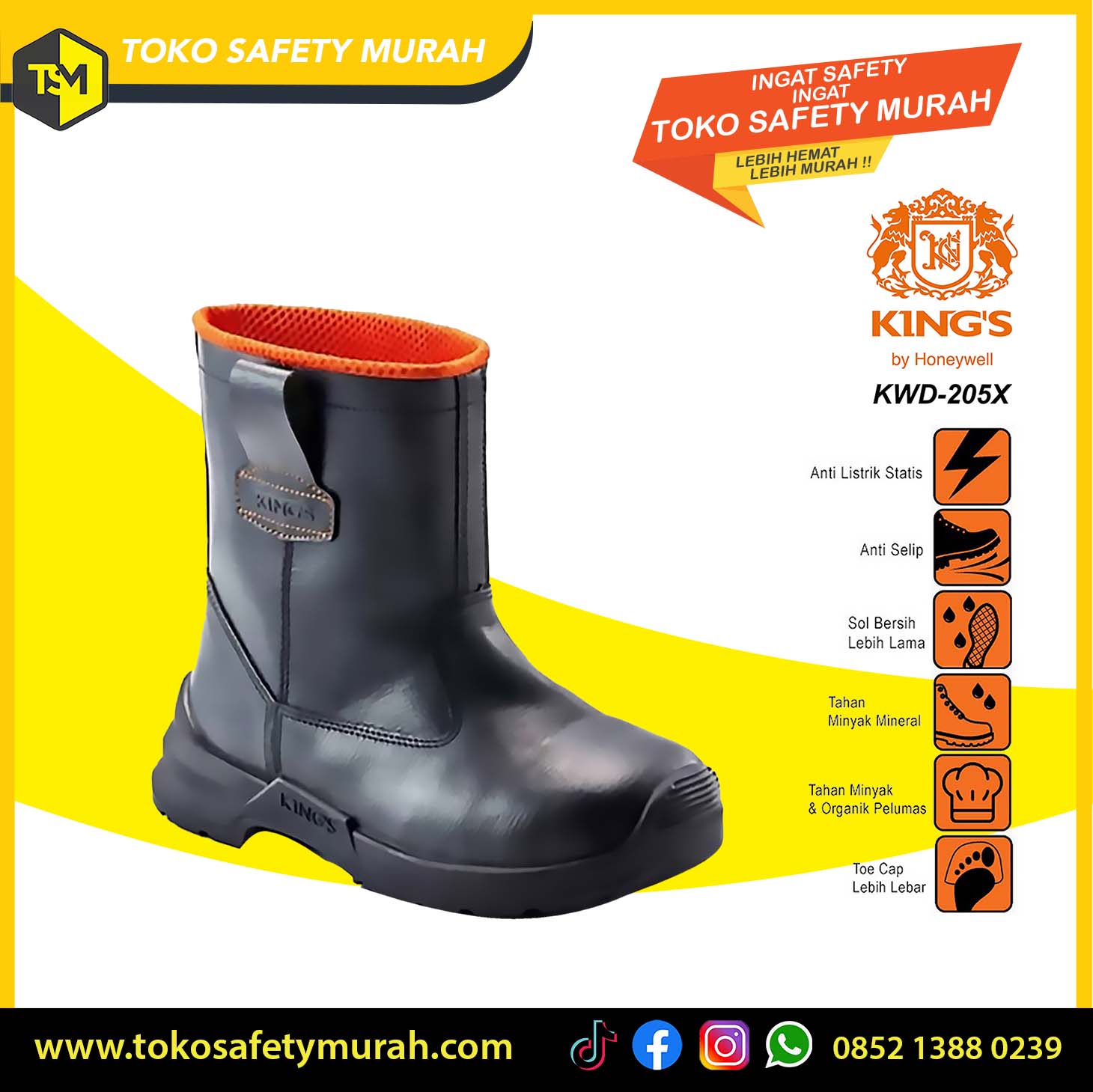 Sepatu Safety Kings by Honeywell KWD 205X King's Original King KWD205X ...