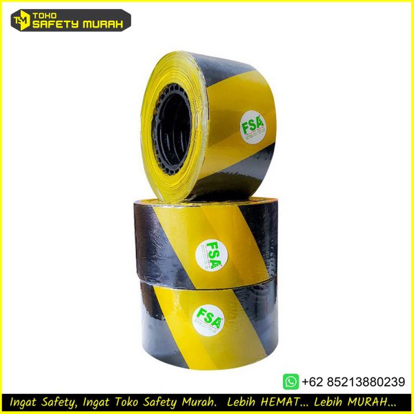 Police Line FSA Kuning Hitam 3 inch Safety Line Garis Polisi Barricade ...