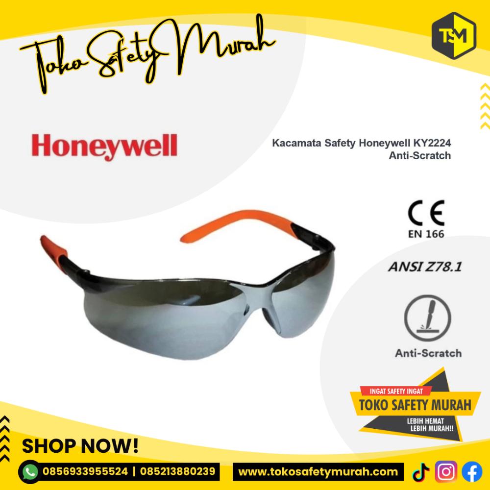 Kacamata Safety Kings KY 2224 Hitam Black Mirror Original Honeywell - Toko Safety Murah
