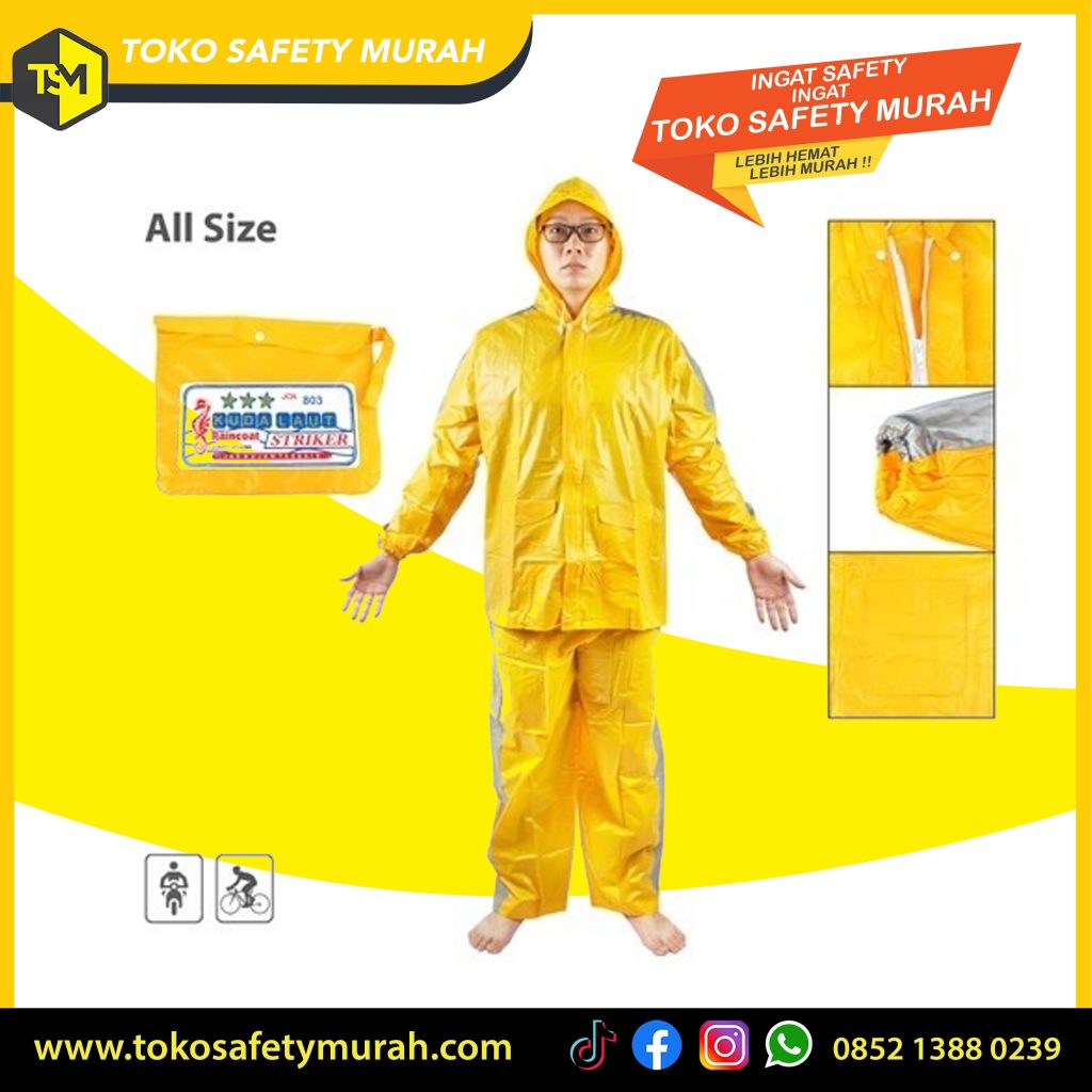 Mantel Jas Hujan Setelan Baju dan Celana Raincoat Kuning Kuda Laut ...