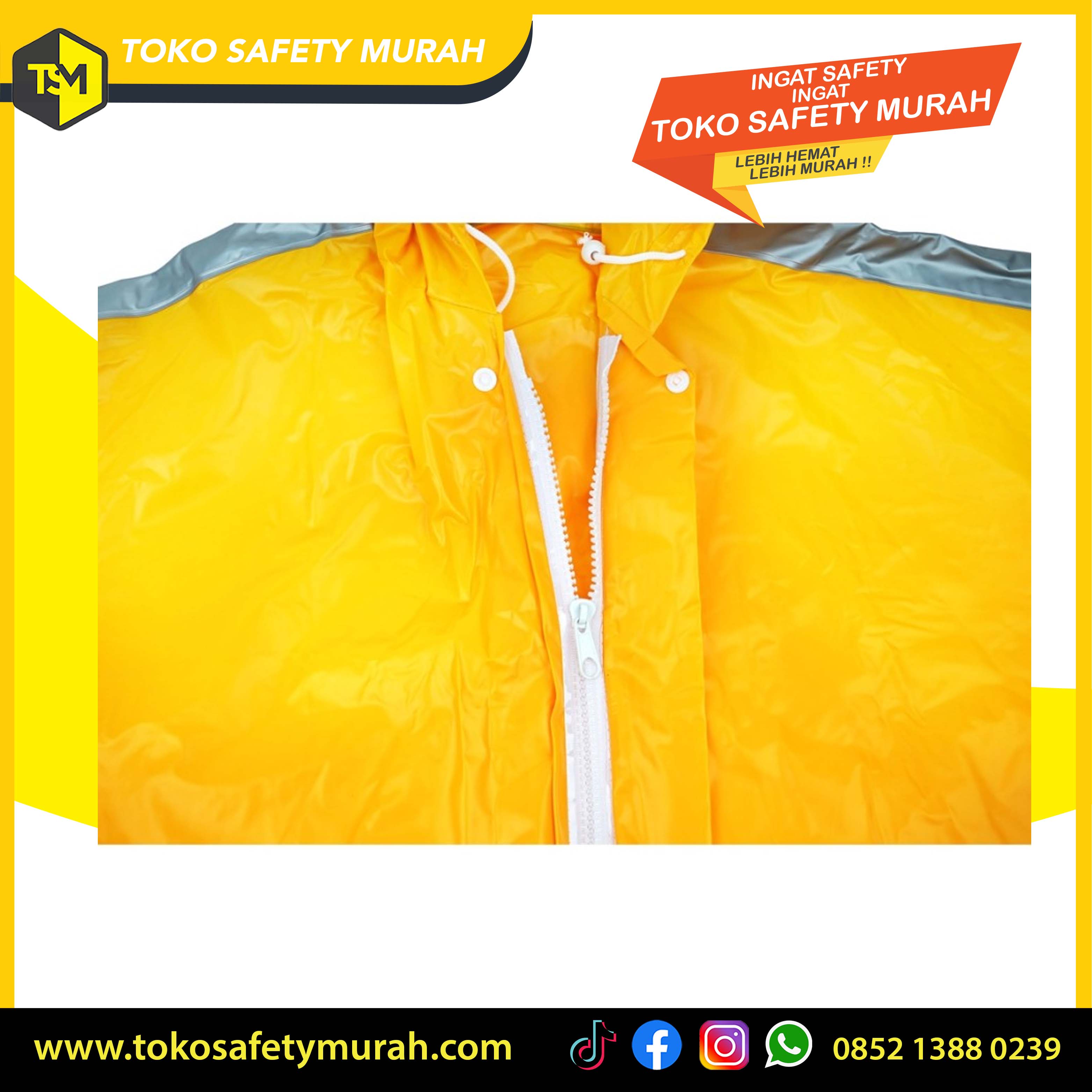 Mantel Jas Hujan Setelan Baju dan Celana Raincoat Kuning Kuda Laut ...