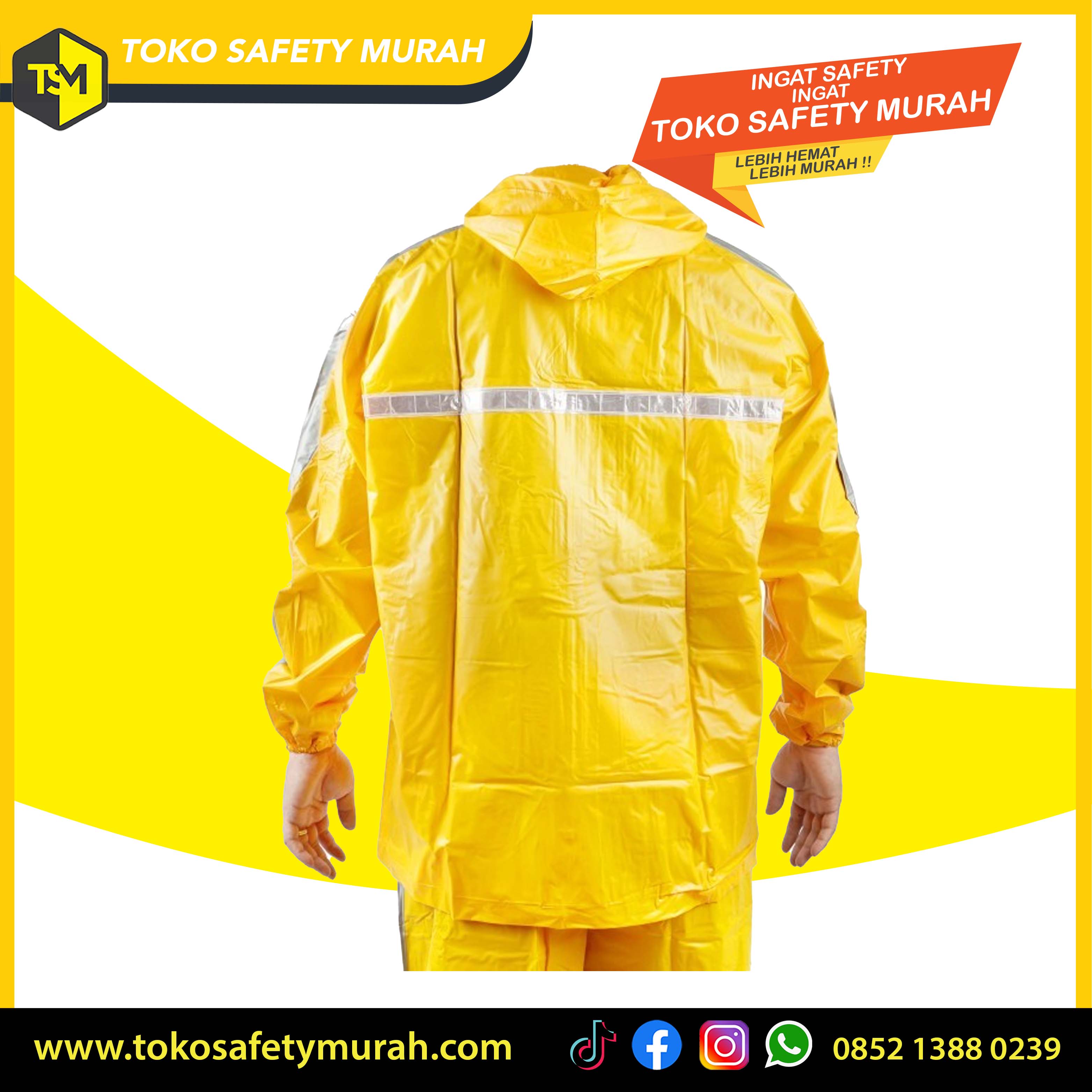 Mantel Jas Hujan Setelan Baju dan Celana Raincoat Kuning Kuda Laut ...