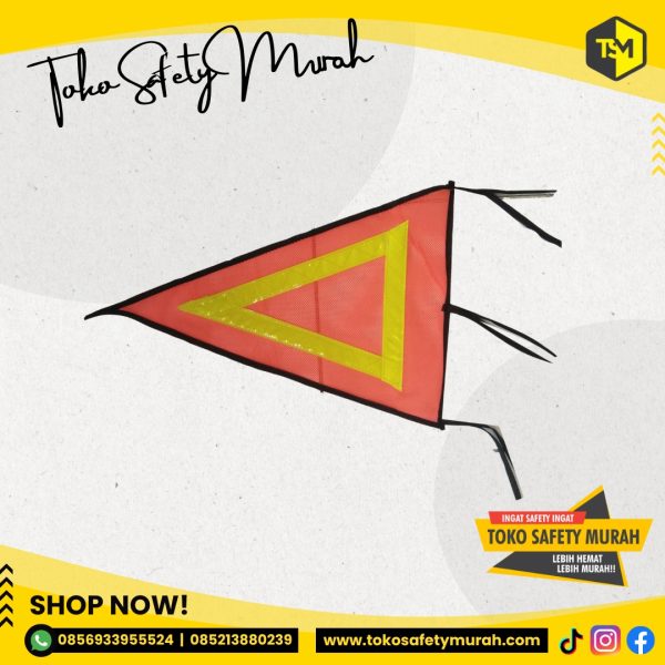 Bendera Segitiga Safety Buggy Whip Jaring Flagman Orange / Bendera ...