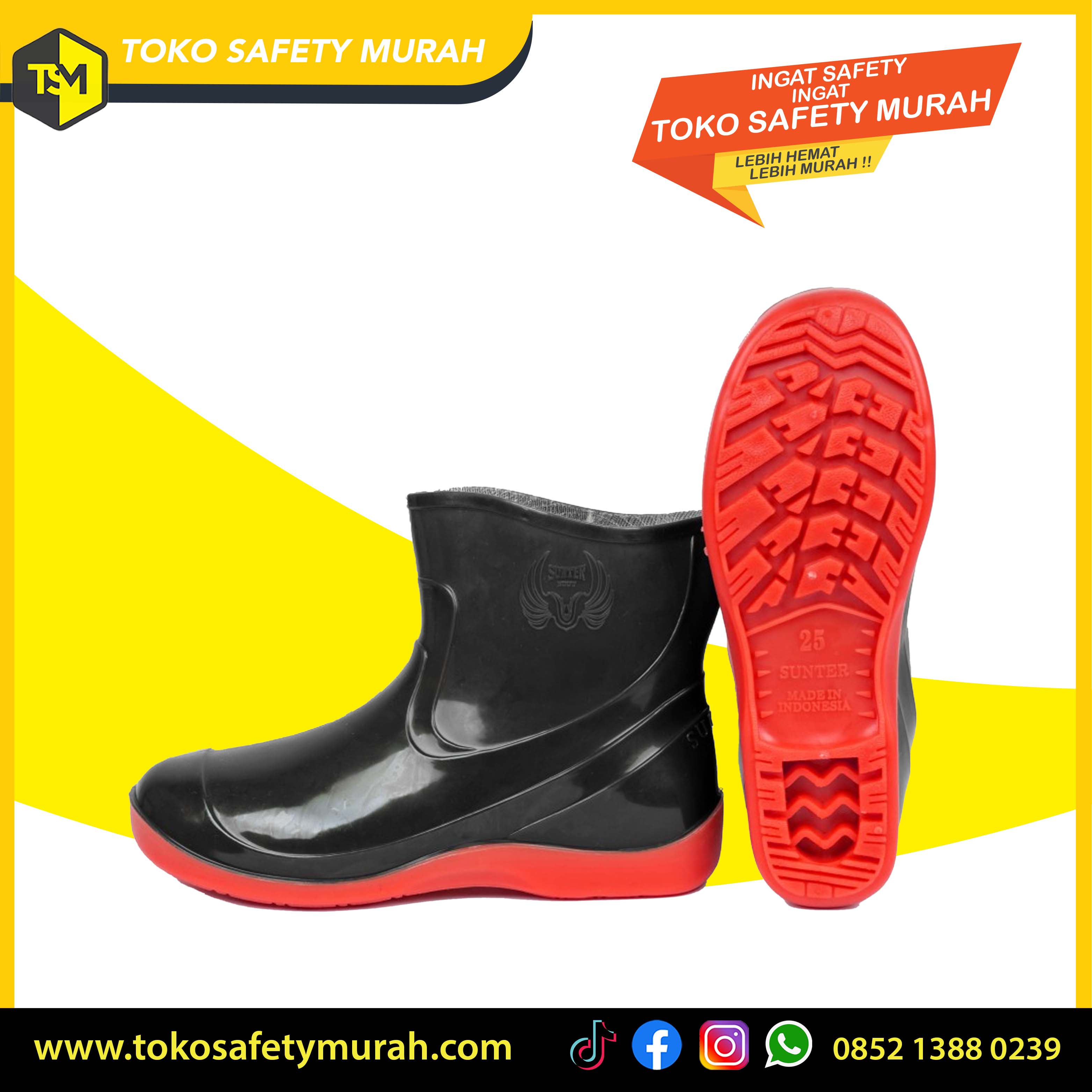 Sepatu Boot Boots Karet Pendek Fashion Black Penthel Size 23-28 - Toko ...