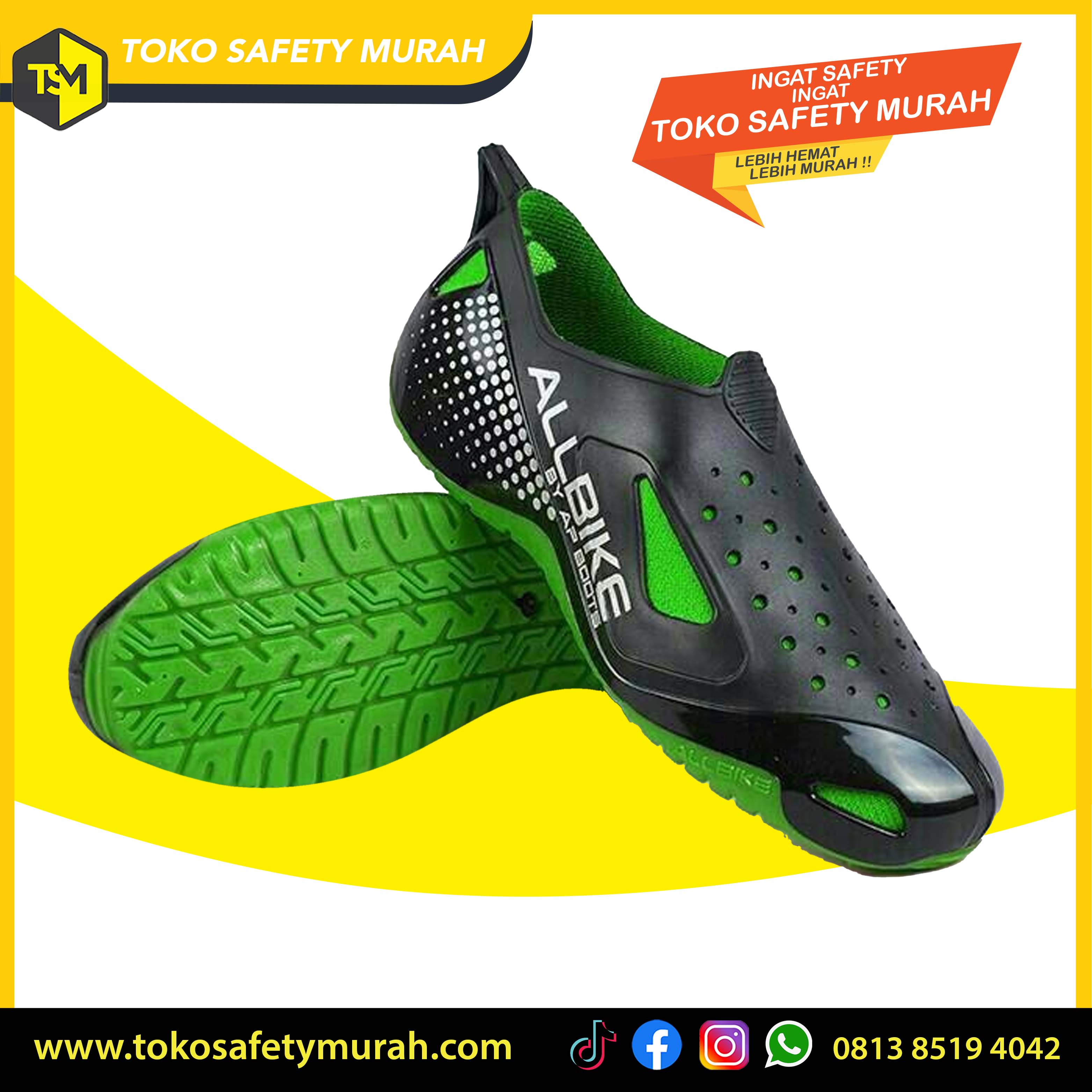 Sepatu Karet Bersepeda Sepatu Boots Pendek All Bike - Hijau - Toko ...