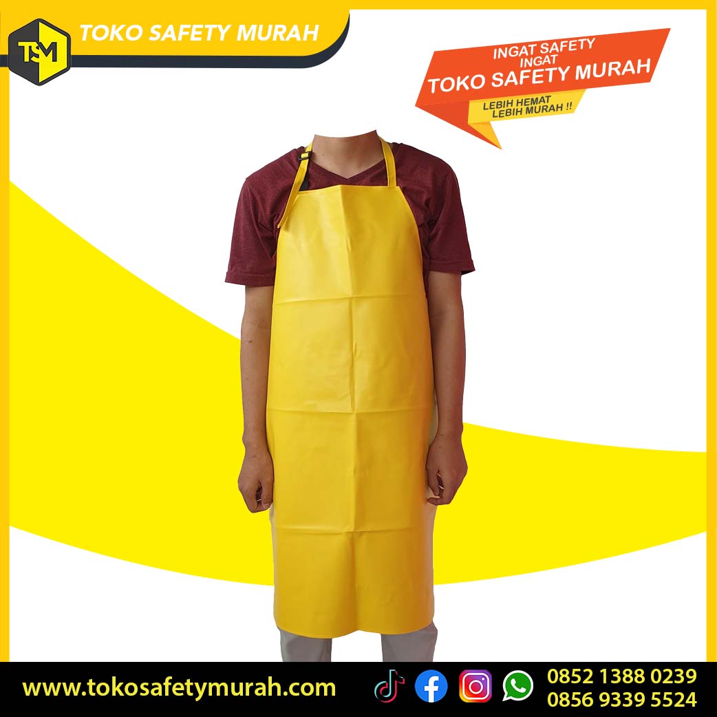 Apron PVC Anti Basah Anti Air Minyak Oil Leather Kulit Sintesis Celemek ...