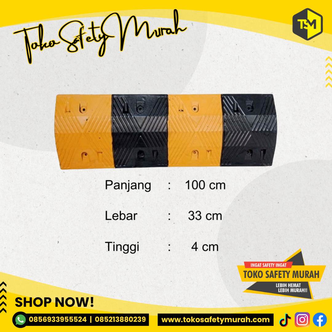 Rubber Speed Bump 1 meter / Polisi Tidur Karet / Speedbump Hump - Toko ...
