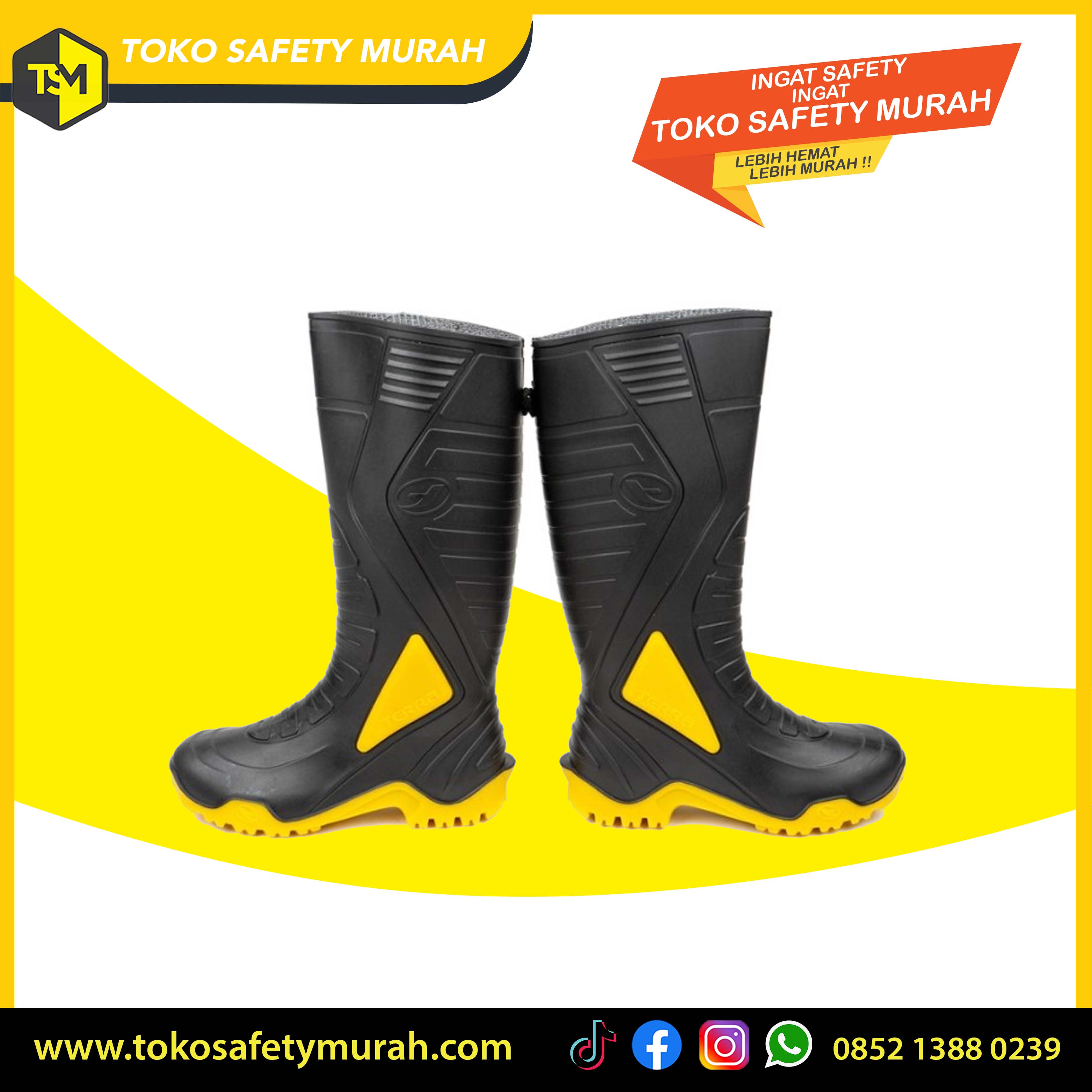 Sepatu Boots Karet Anti Air AP Terra 3 Size 38-42 Kuning - Toko Safety ...