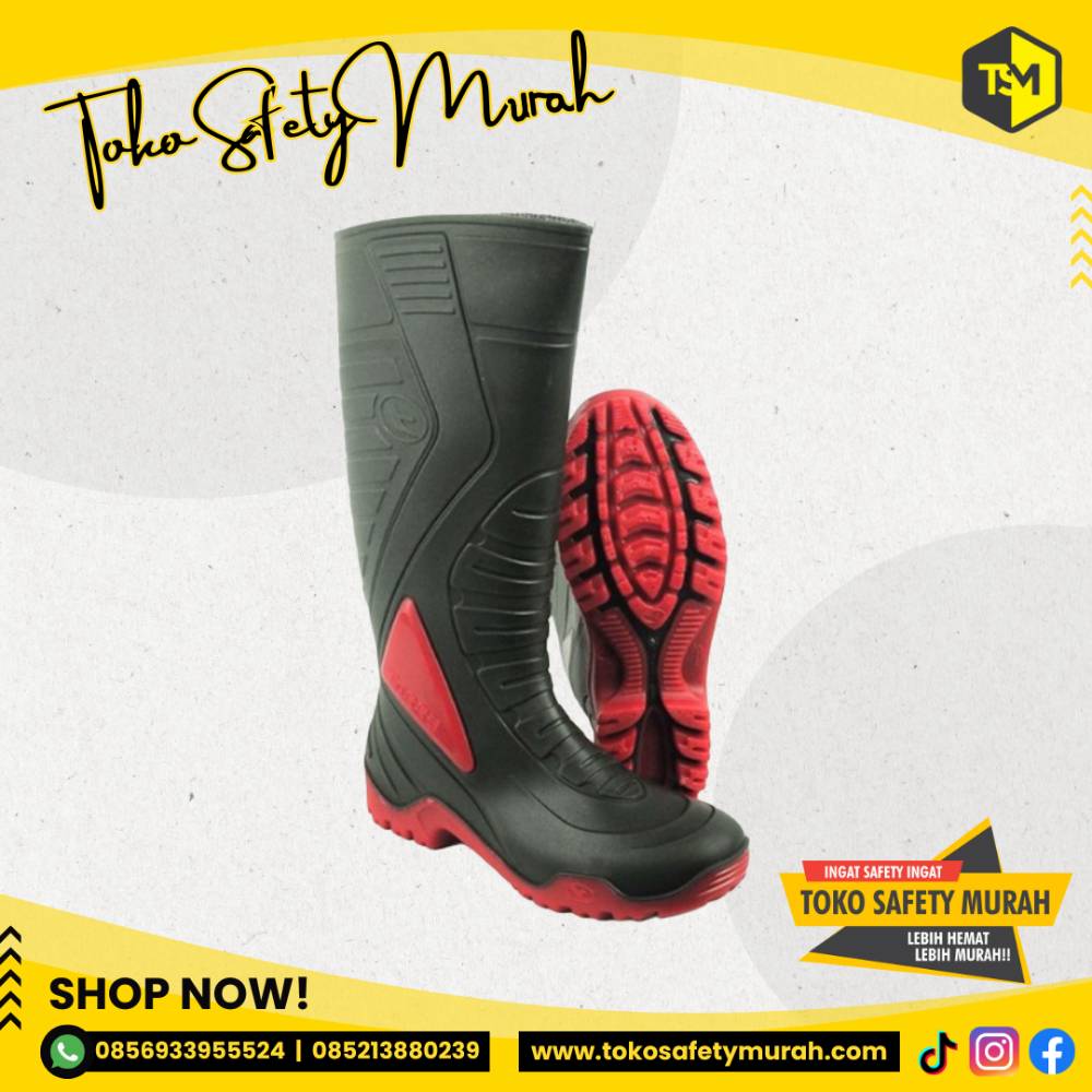Sepatu Boot Tinggi PVC AP Boots Terra 3 Size 38-42 Merah - Toko Safety ...