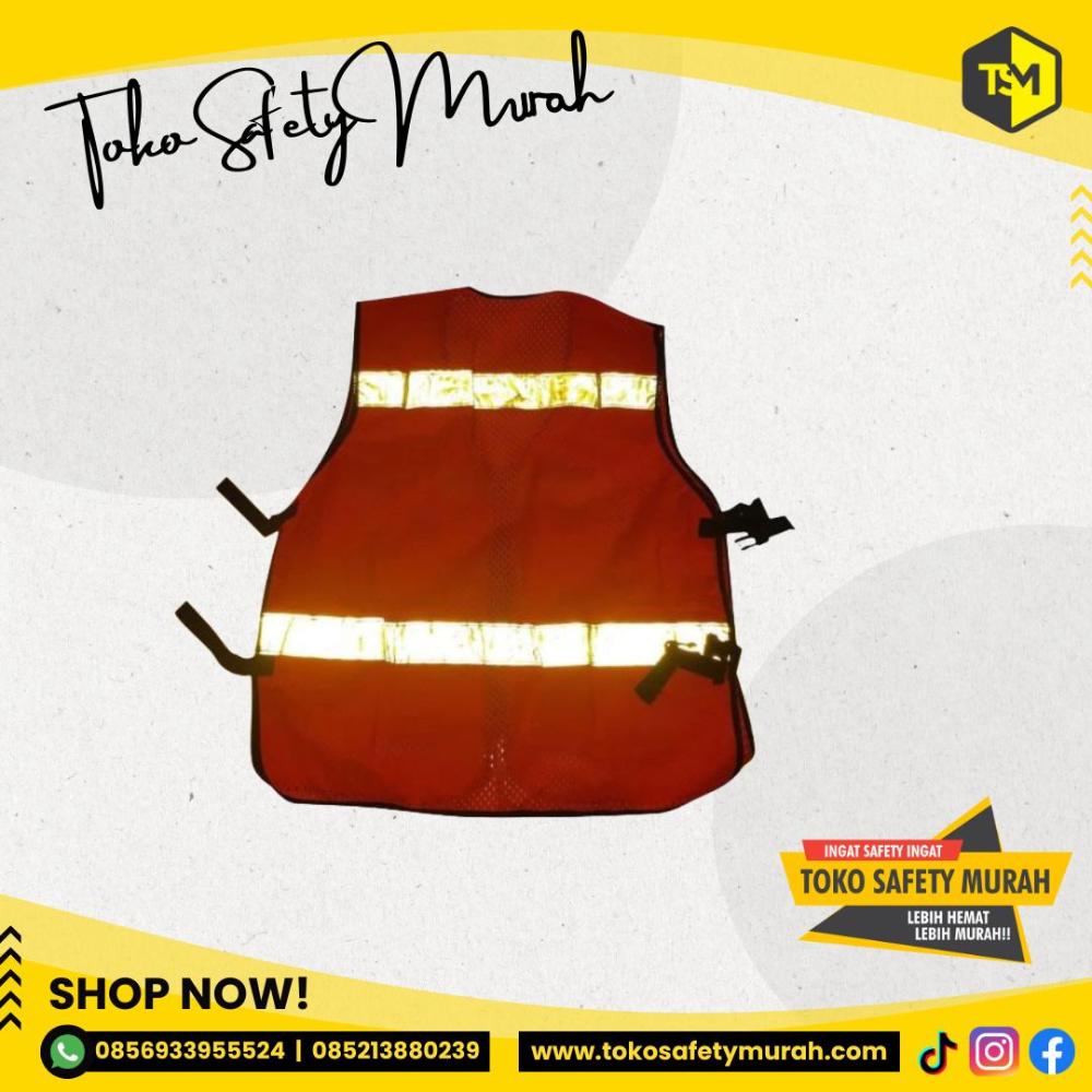 Rompi Jaring Proyek 6 Kantong Rompi Safety Bordir Logo K3 Bendera ...
