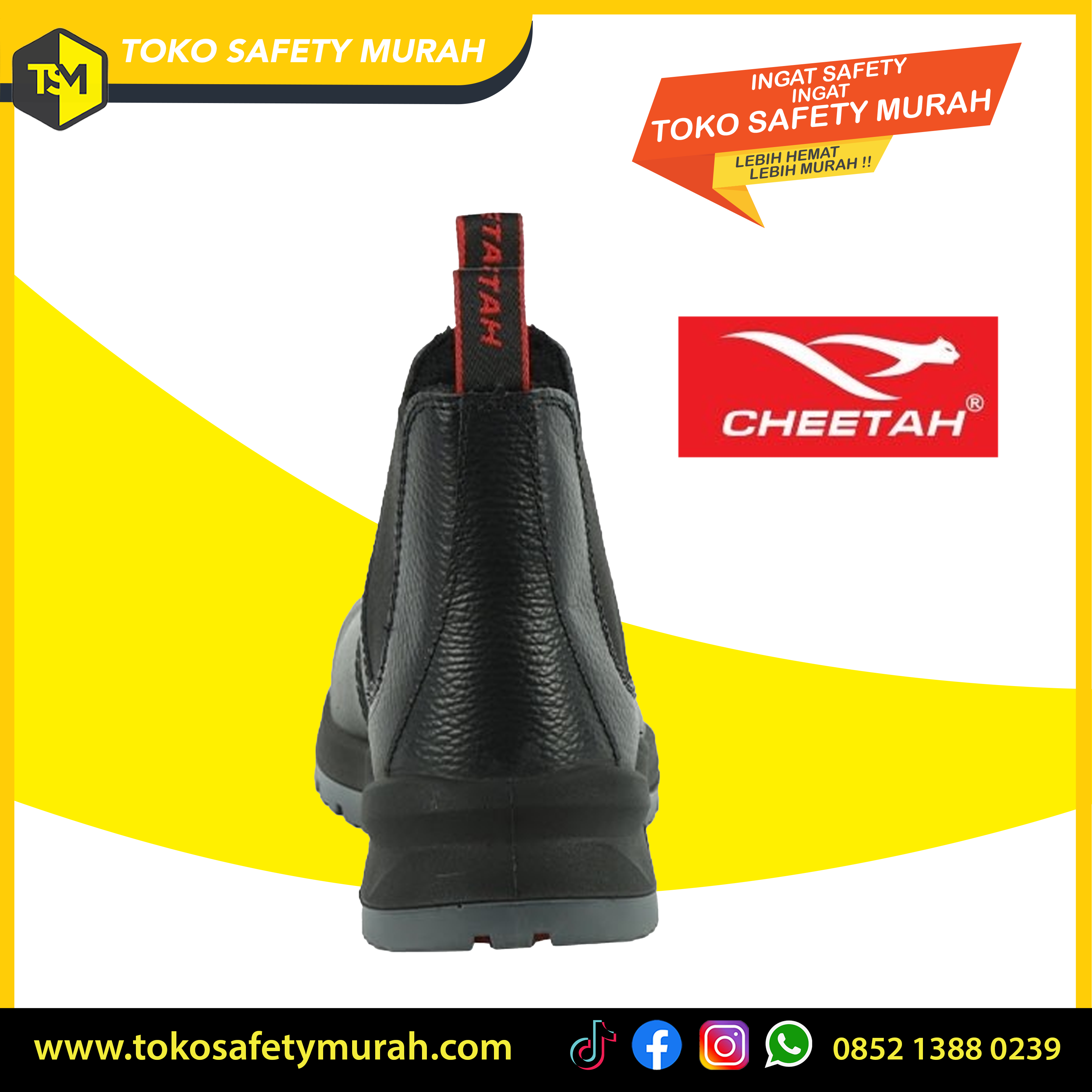 Sepatu Safety Cheetah Original 7110 Hitam Safety Shoes Sepatu Kerja ...