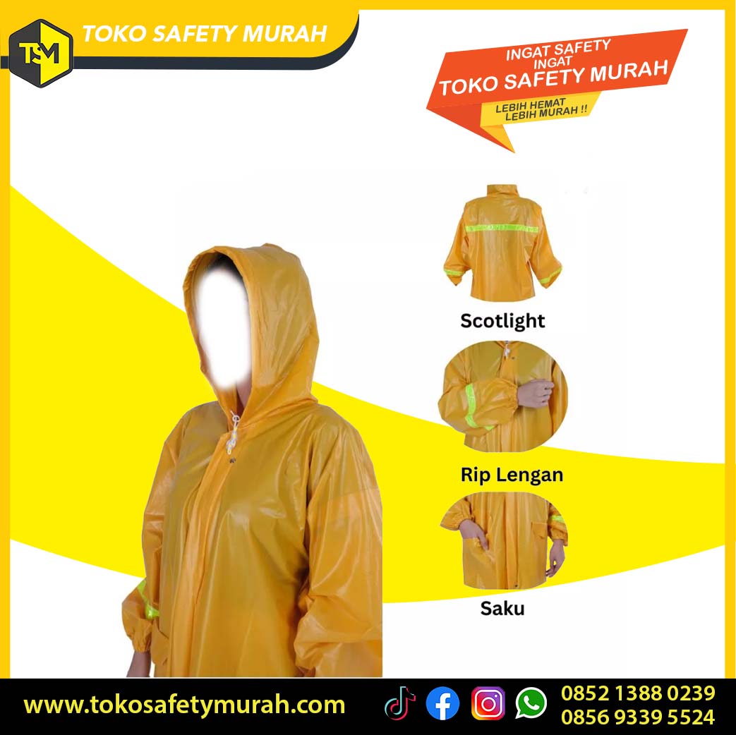 Jas Hujan Setalan Baju Celana Proyek IBEX Raincoat PVC Warna Kuning ...