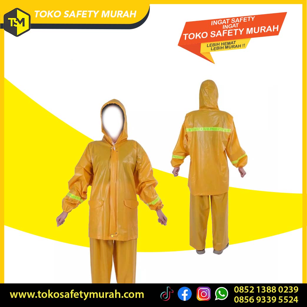 Jas Hujan Setalan Baju Celana Proyek IBEX Raincoat PVC Warna Kuning ...