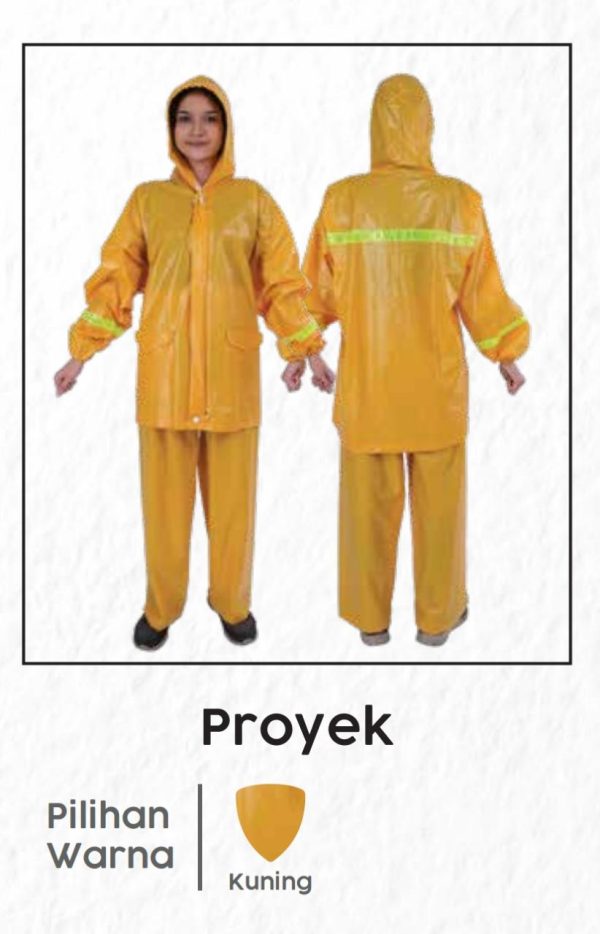 Jas Hujan Setalan Baju Celana Proyek IBEX Raincoat PVC Warna Kuning ...