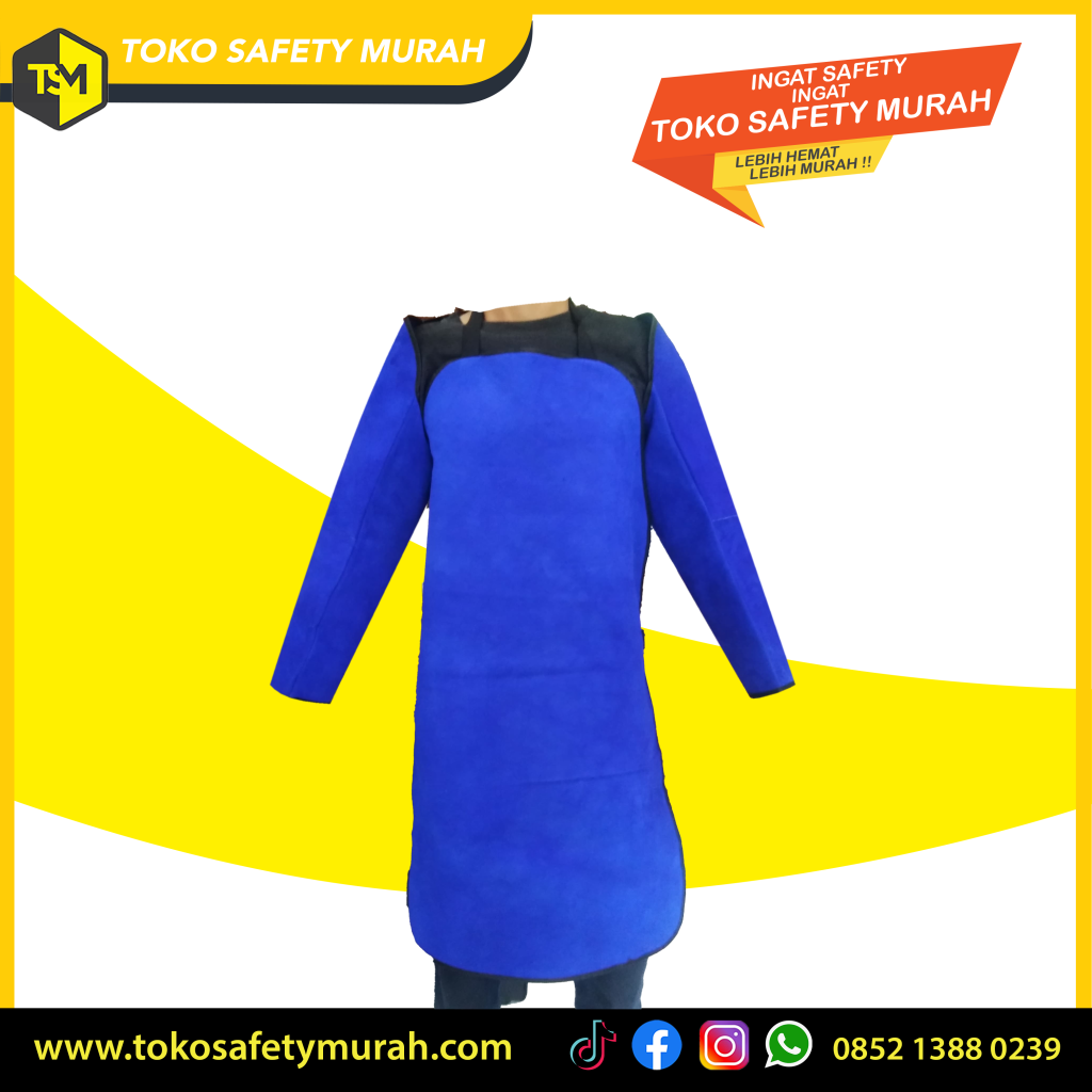 Apron Las Set Dada dan Lengan Welding Apron Las Bahan Kulit - Toko ...