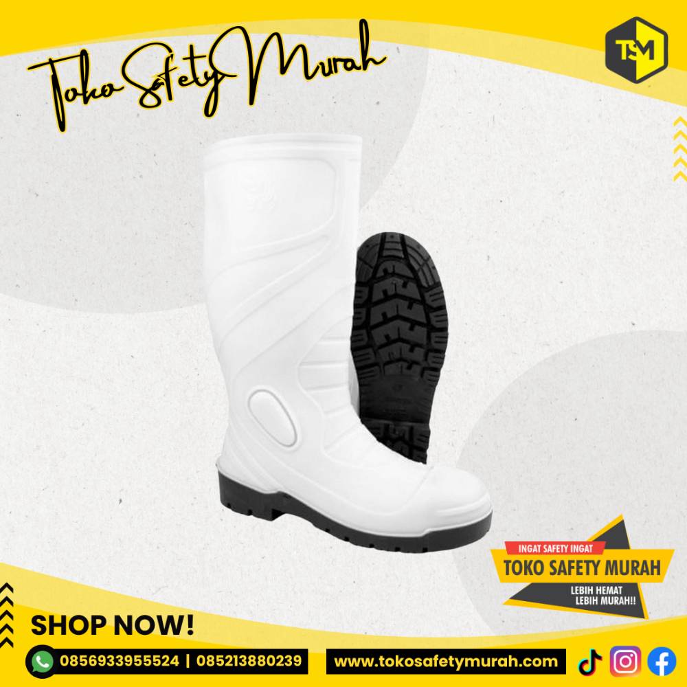 Sepatu Boot Safety Toe Cap Besi Sepatu Hunter Safety Pekerja Size 39-44 ...