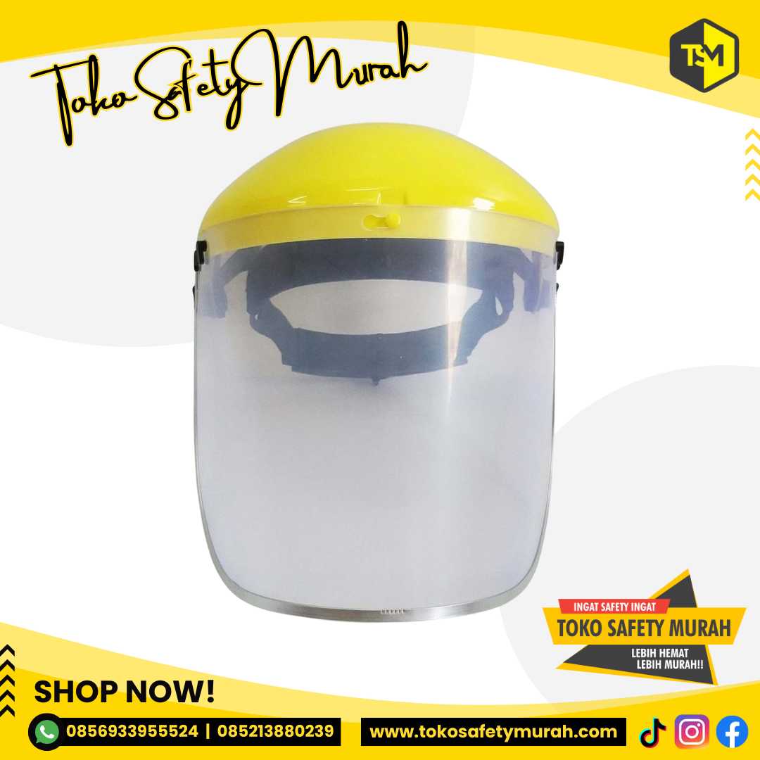 1 set Full Face Shield+Visor APD Premium Safety / Pelindung Muka Wajah ...