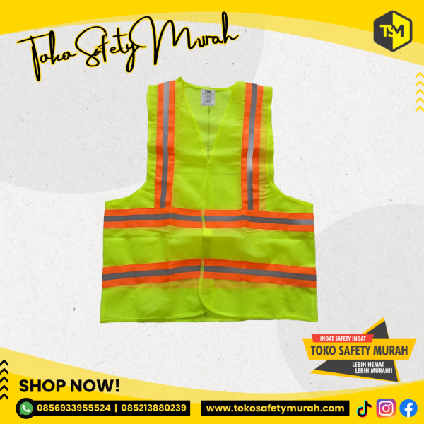 Rompi Proyek Safety Kombinasi Scotlight Double Orange Rompi Safety ...