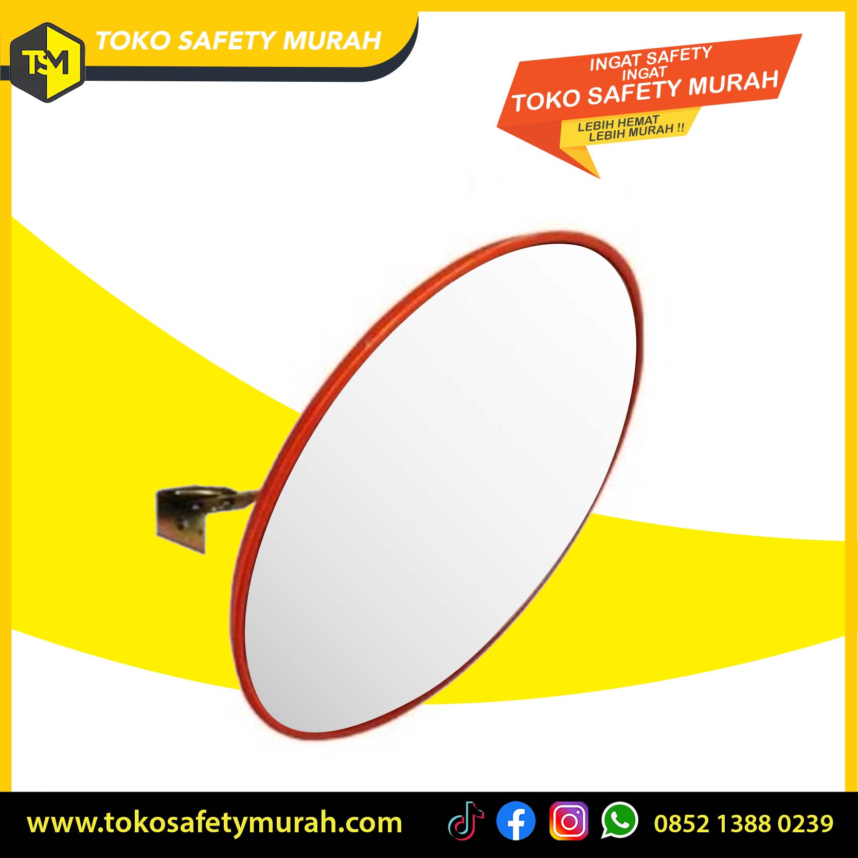 Convex Mirror Indoor 60 cm Kaca Cermin Cembung Indoor Persimpang Jalan ...