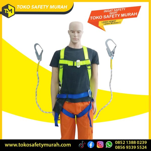 FBH Full Body Harness Double Big Hook Besar Alat Safety Belt Sabuk Tali ...