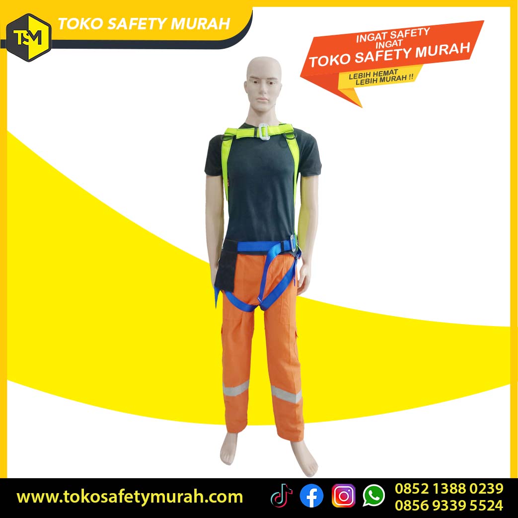 FBH Full Body Harness Double Big Hook Besar Alat Safety Belt Sabuk Tali ...