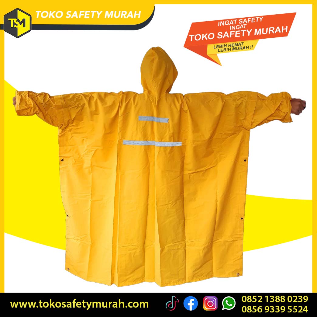 Jas Hujan Ponco Lengan Panjang Warna Kuning Raincoat Scotlight All Size ...