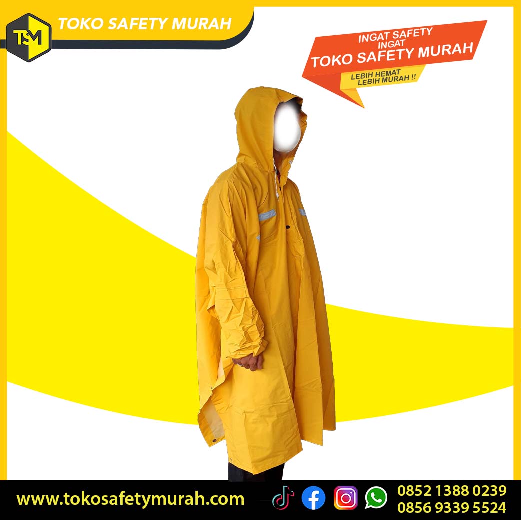 Jas Hujan Ponco Lengan Panjang Warna Kuning Raincoat Scotlight All Size ...