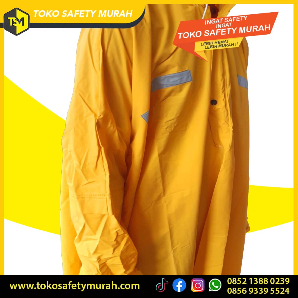 Jas Hujan Ponco Lengan Panjang Warna Kuning Raincoat Scotlight All Size ...
